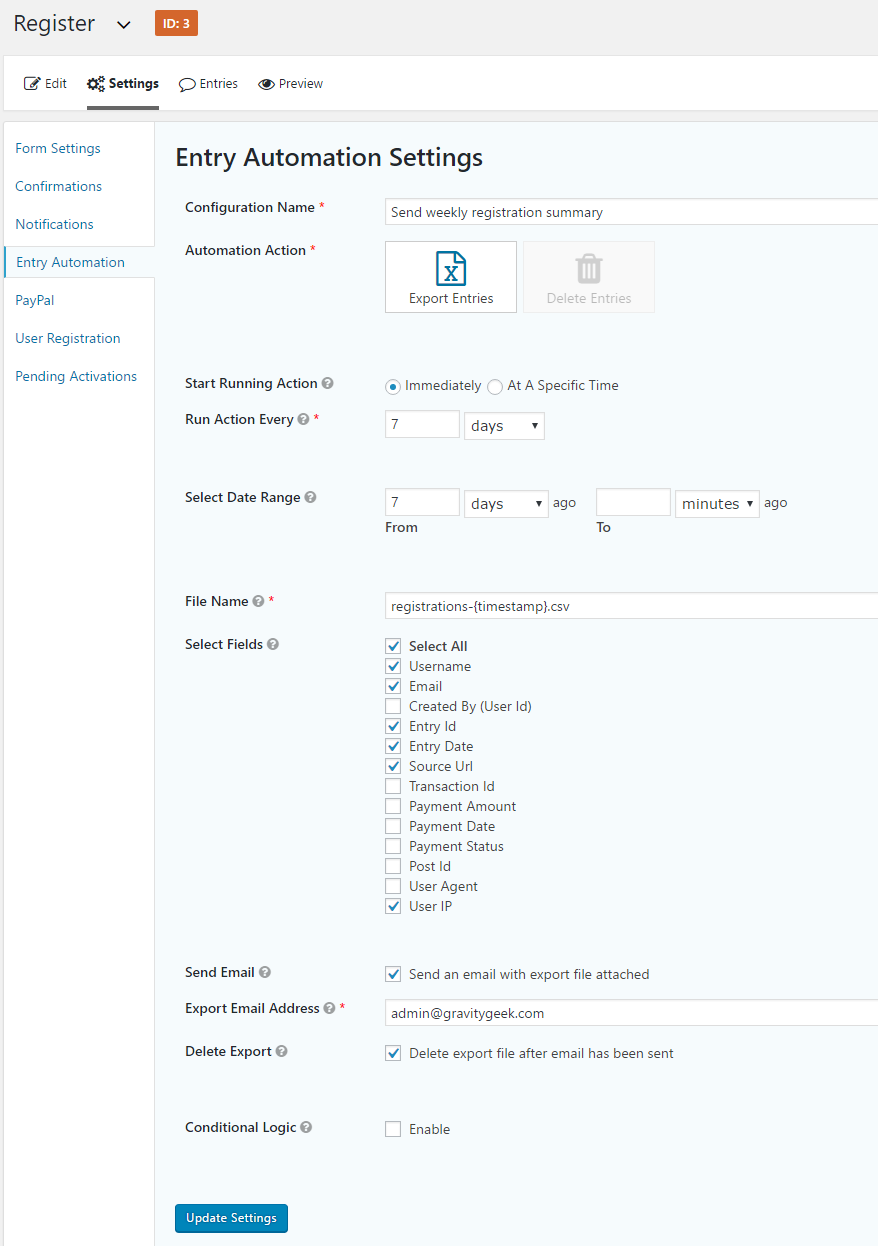 How To Automatically Send Weekly Registration Summary IT Support Guides