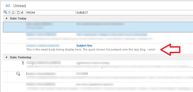 Outlook 2013 How To Turn Off Message Preview IT Support Guides