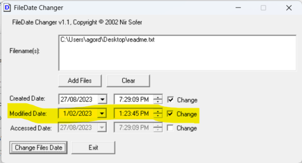 Windows 7/8/10/11 – How to change a files ‘Created’ and ‘Modified ...